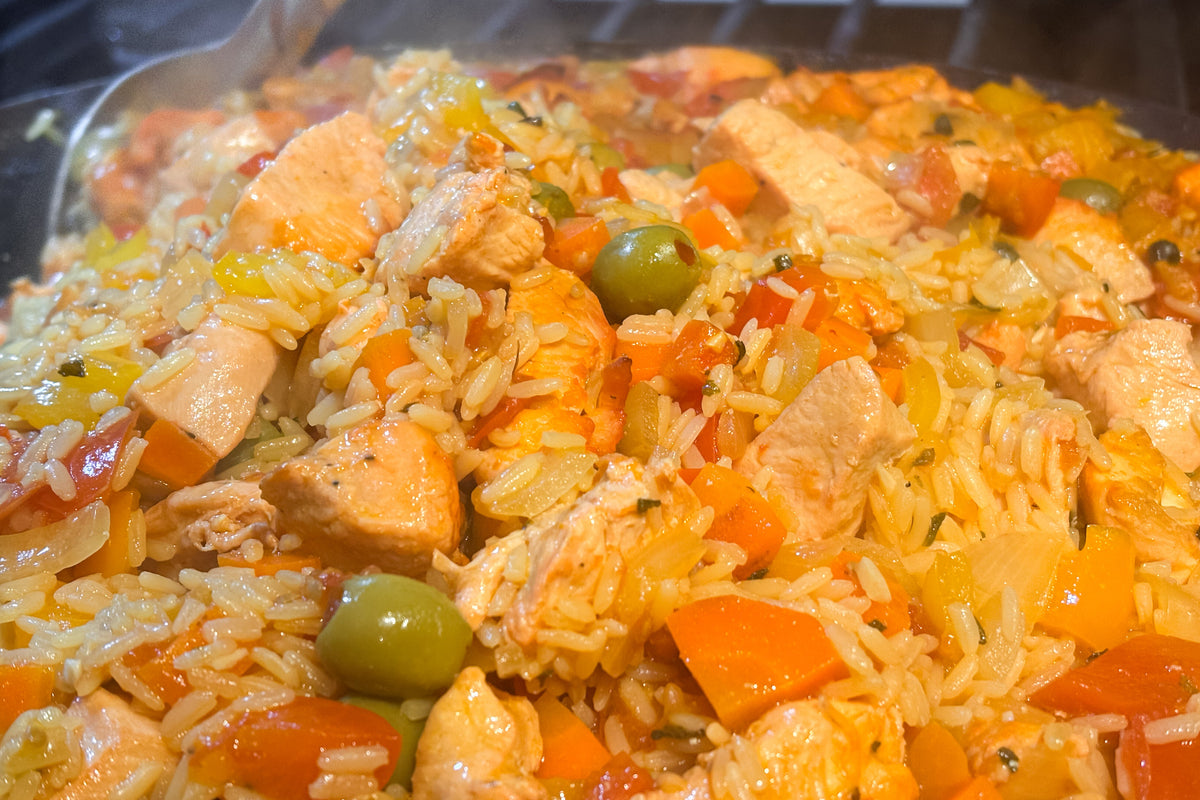 Rick Rogers' Arroz con Pollo – Eggshells Kitchen Co.