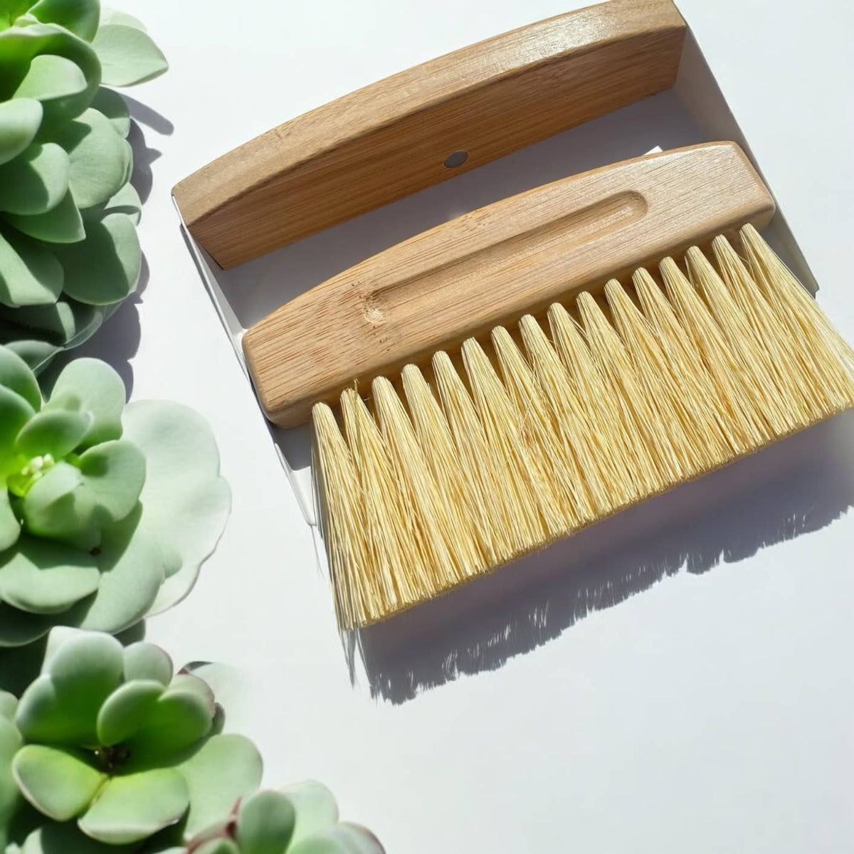Bamboo Dust Pan & Bamboo Brush – Eggshells Kitchen Co.