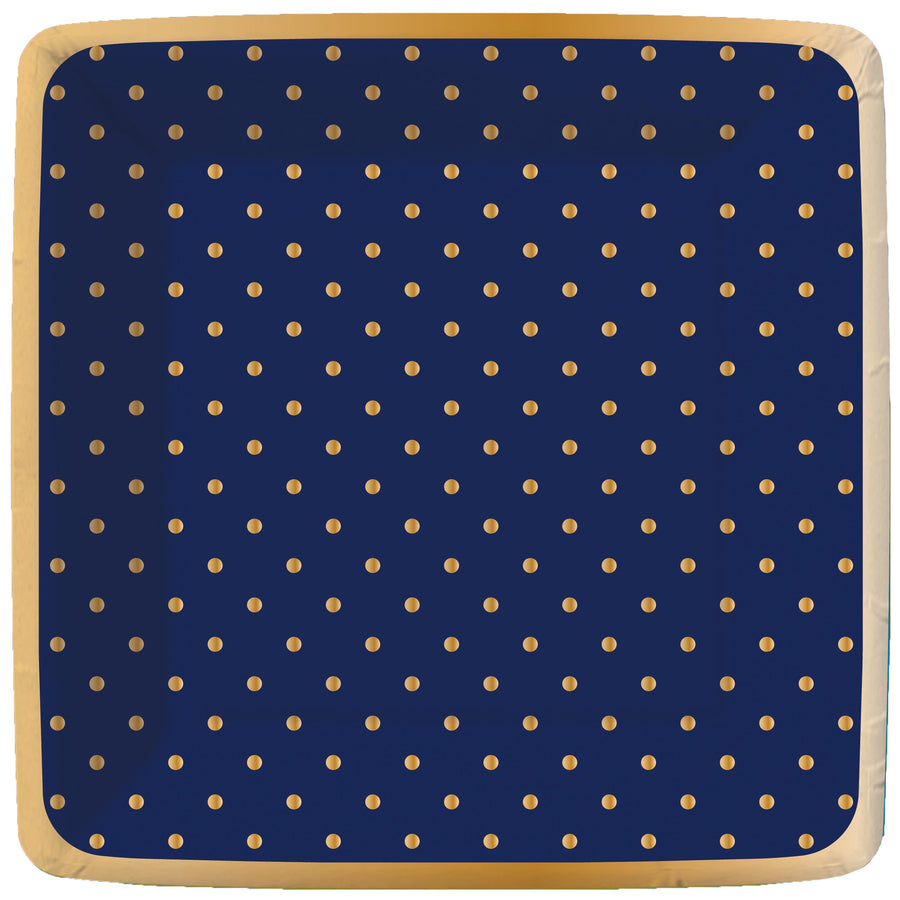 Gold Swiss Dots - Midnight Blue Plates – Eggshells Kitchen Co.