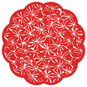 Cha Cha Red Holiday Scalloped Paper Placemats | Set of 24 – Eggshells ...